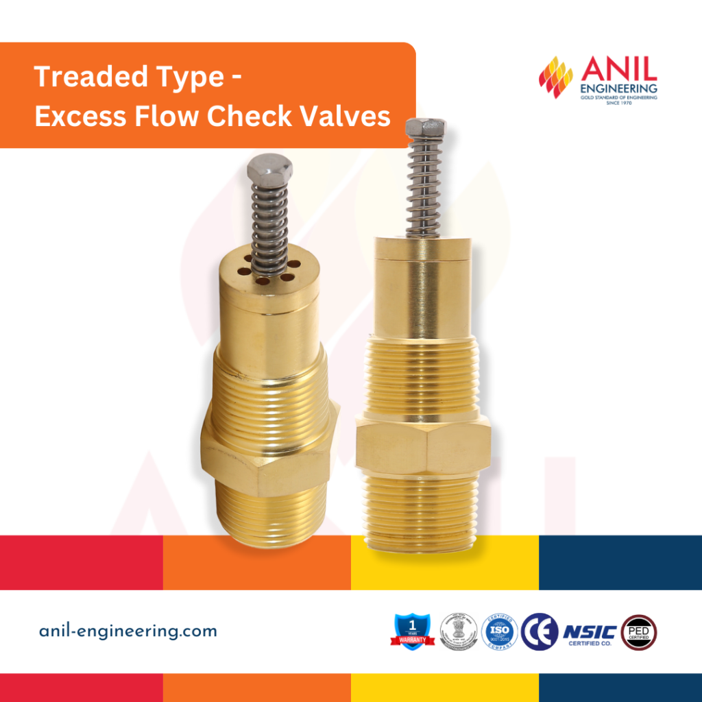 Threaded type Excess Flow Check Valves - Anil Engineering